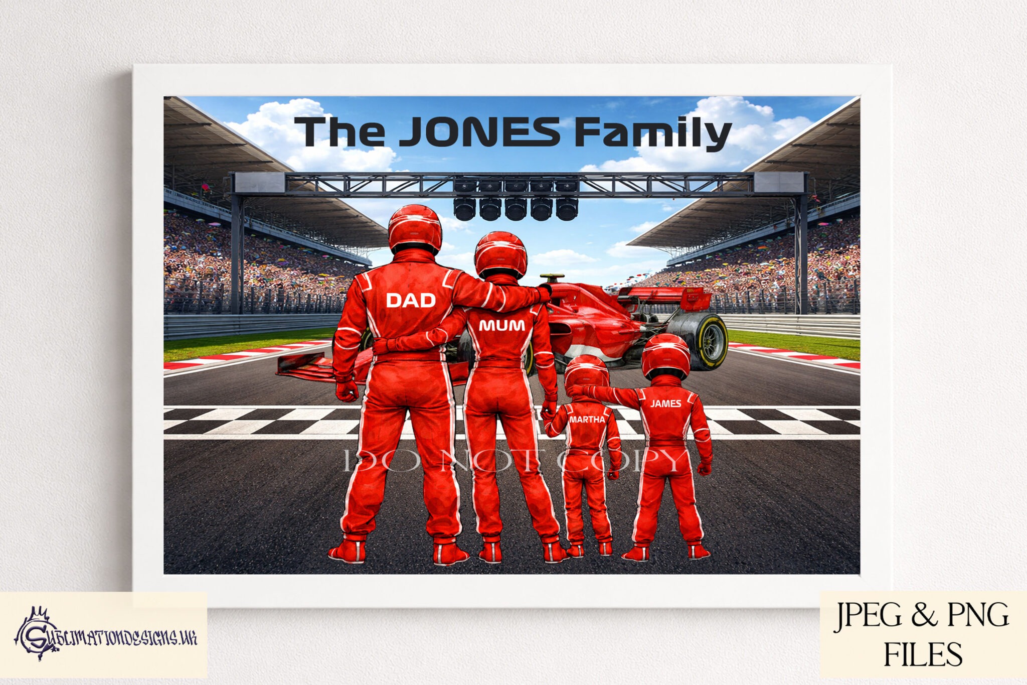Team Red Racing Family Clip Art Set - SublimationDesignsUK